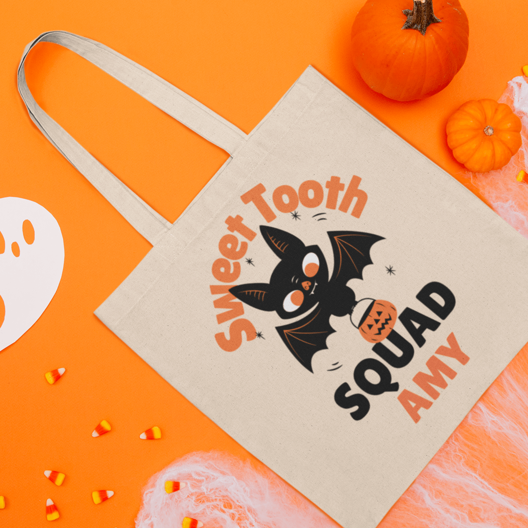 Sweet Tooth Squad Personalised Halloween Trick or Treat Bag - Gift ...