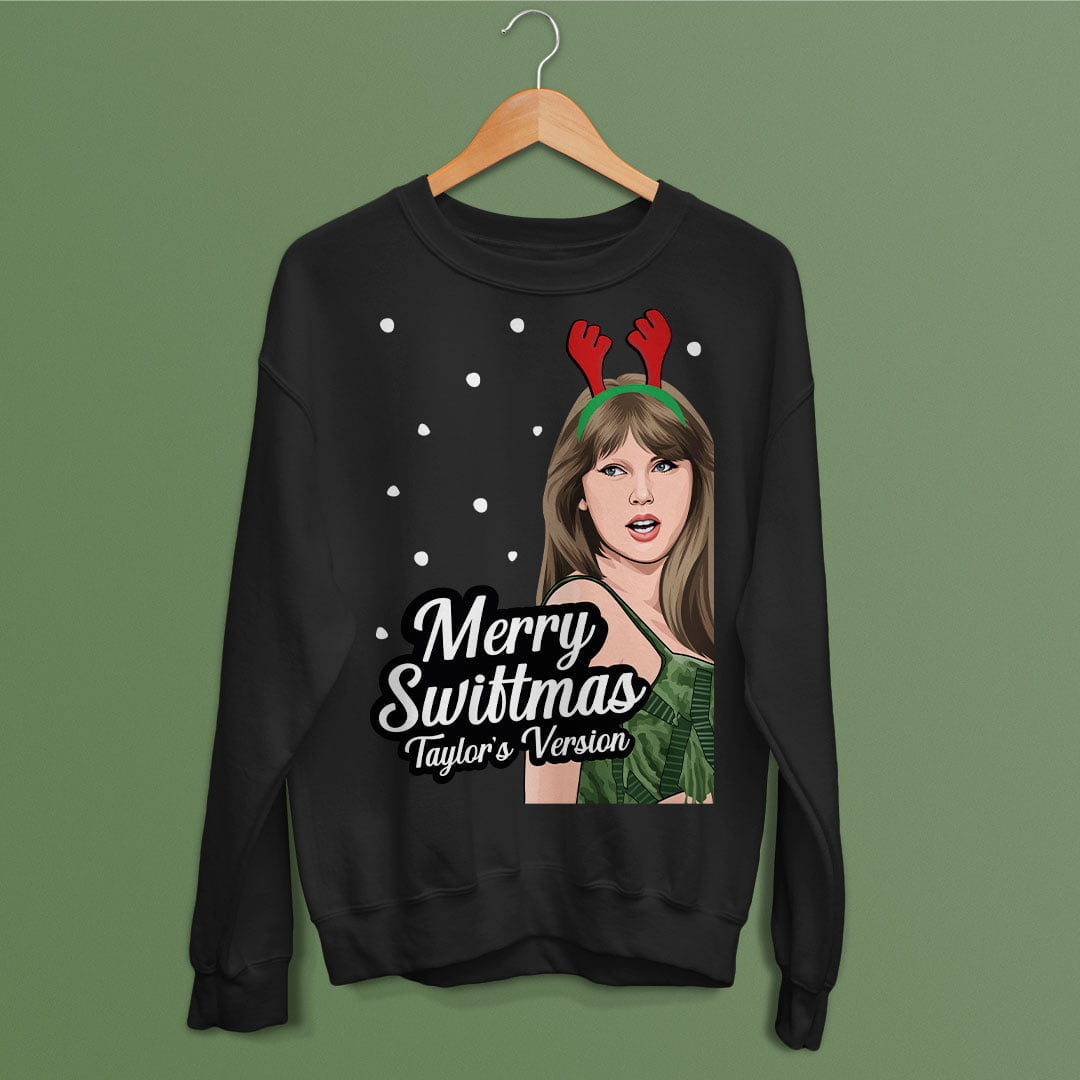 Taylor Swift in Green Dress Funny Christmas Jumper - Gift Delivery UK