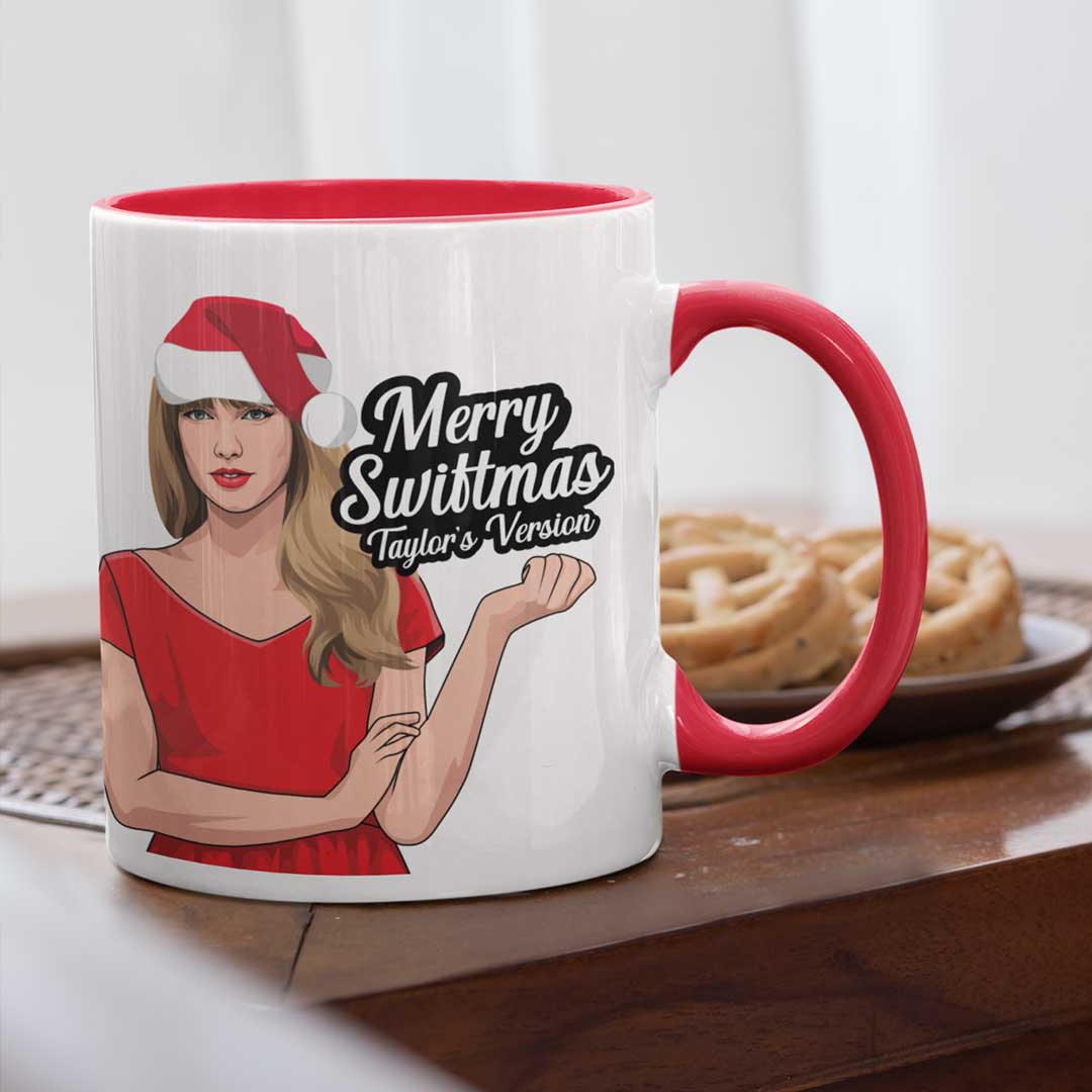 Merry Swiftmas Red Dress Christmas Mug - Gift Delivery UK