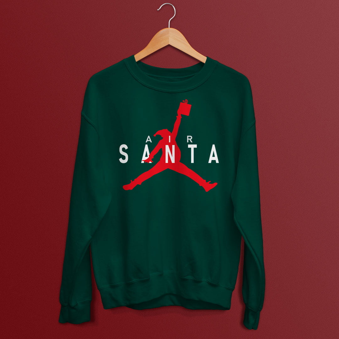 Air Santa Air Jordan Funny Christmas Jumper - Gift Delivery UK