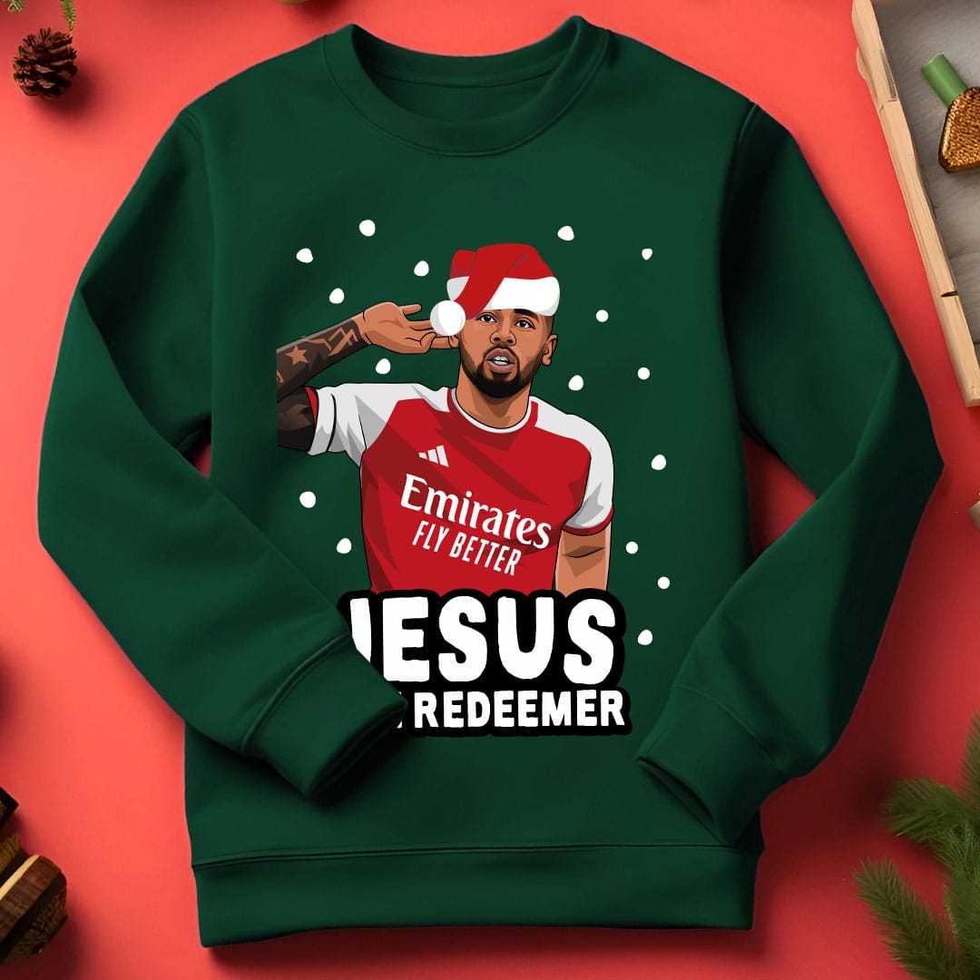 Gabriel Jesus Arsenal Funny Christmas Jumper - Gift Delivery UK