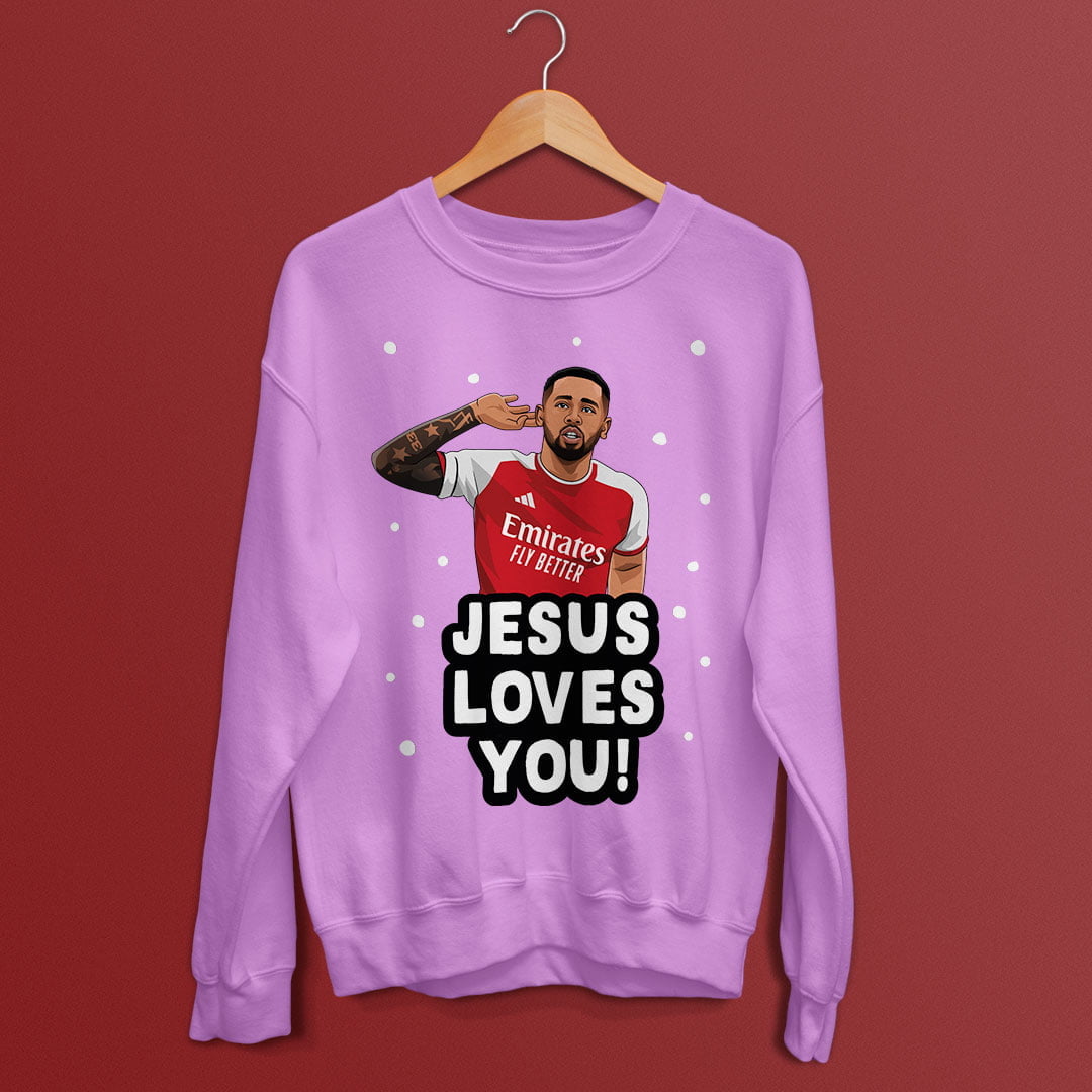 Gabriel Jesus Arsenal Funny Christmas Jumper - Gift Delivery UK