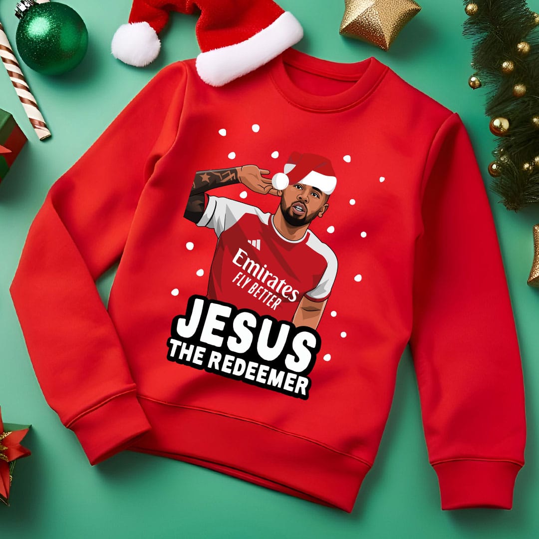Gabriel Jesus Arsenal Funny Christmas Jumper - Gift Delivery UK