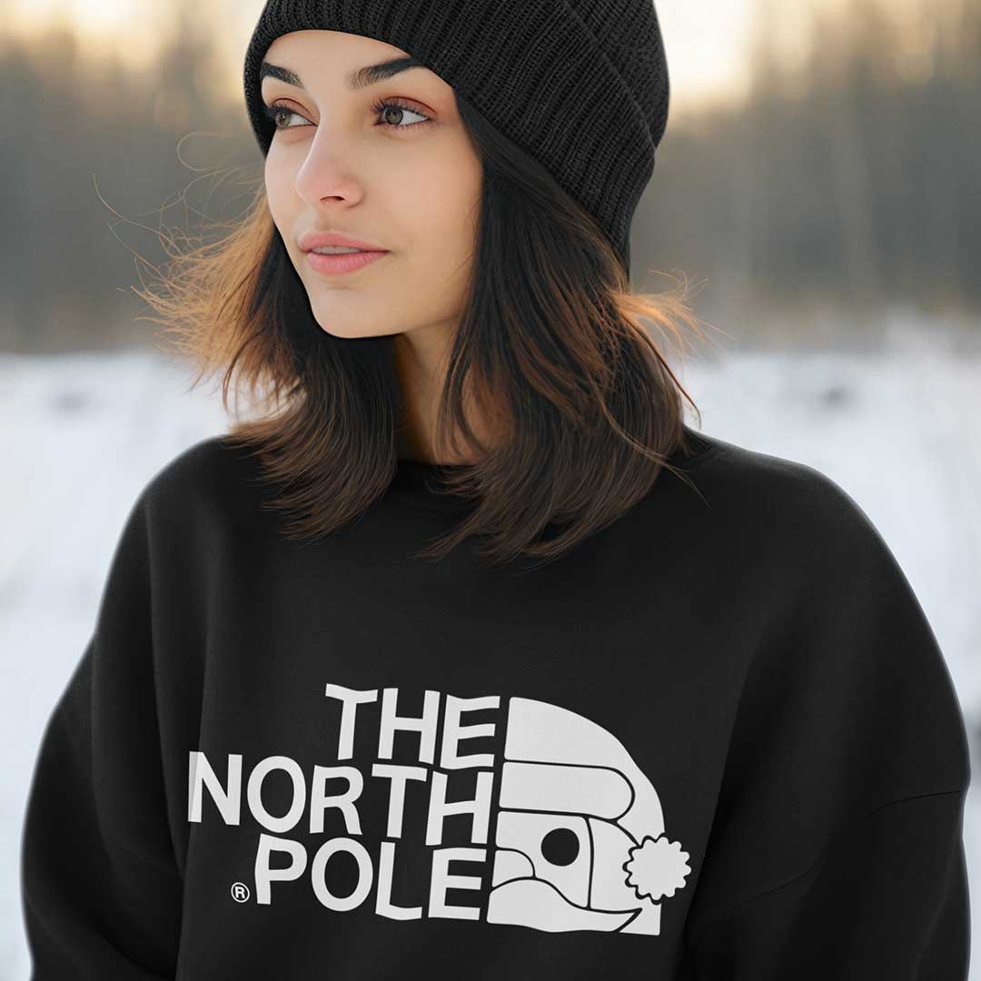 The North Pole / The North Face Spoof Christmas Jumper - Gift Delivery UK