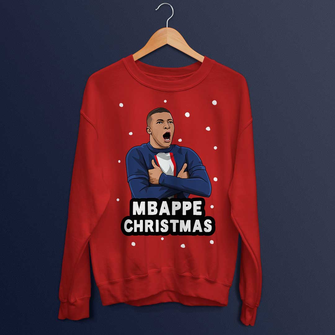 Kylian Mbappe Paris Saint-Germain Funny Christmas Jumper - Gift Delivery UK
